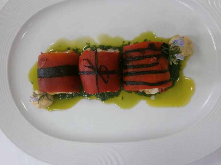 Grdobina u pečenoj paprici s umakom od rikule - Recepti.hr